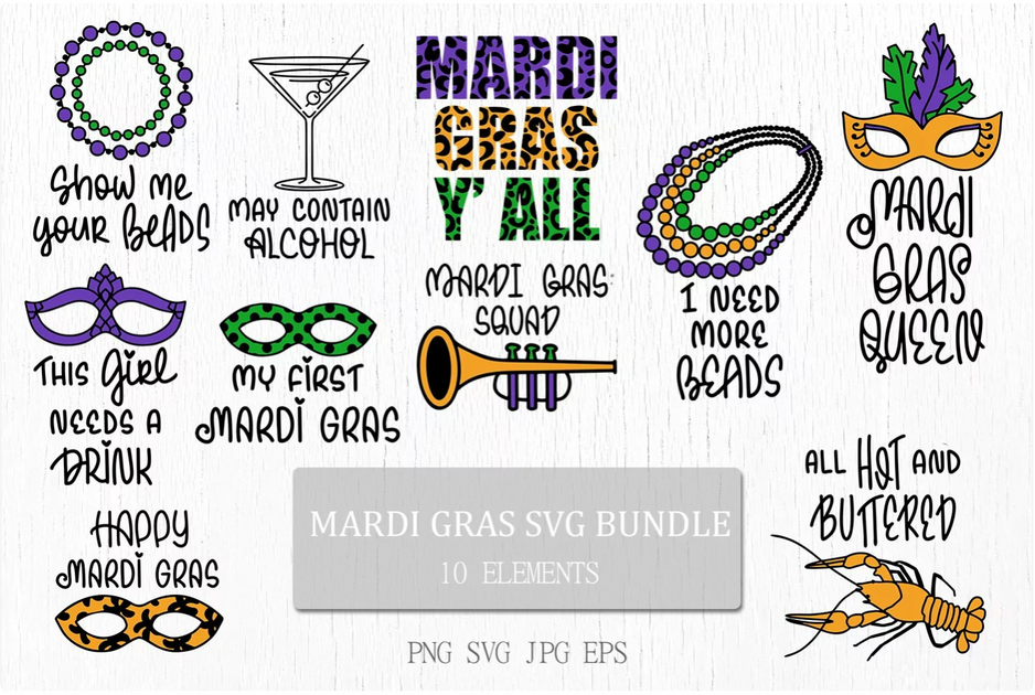 Mardi Gras Bundle Designs – Thanks 2 Blanks